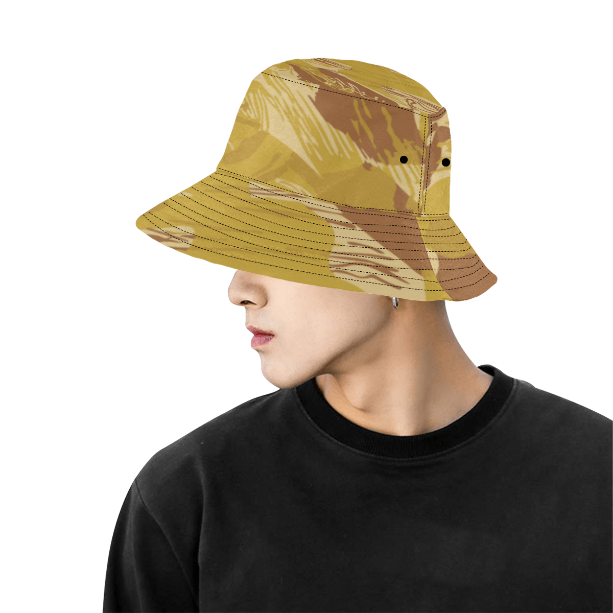 Rhodesian Brushstroke Arid Camouflage Bucket Hat For Men Rhodesian Brushstroke