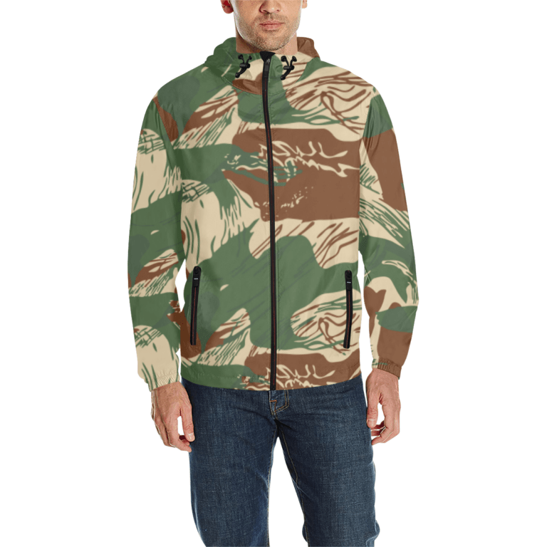 Rhodesian Brushstroke Camouflage v2b Quilted Windbreaker | Rhodesian ...