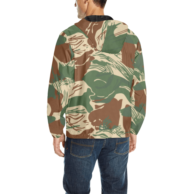 Rhodesian Brushstroke Camouflage v2b Quilted Windbreaker | Rhodesian ...