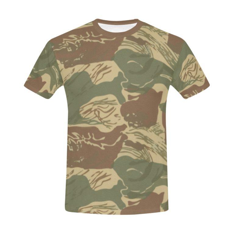 Rhodesian Brushstroke Camouflage v1 T-Shirt for Men | Rhodesian Brushstroke