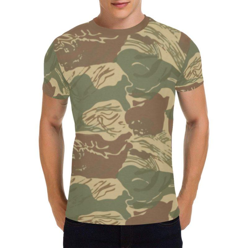 Rhodesian Brushstroke Camouflage v1 T-Shirt for Men | Rhodesian Brushstroke