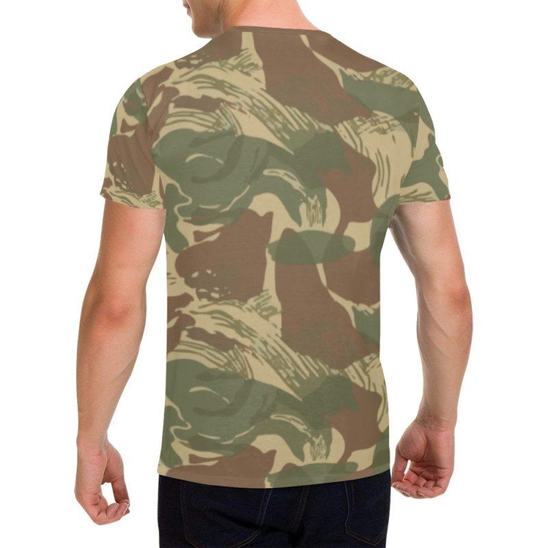 Rhodesian Brushstroke Camouflage v1 T-Shirt for Men | Rhodesian Brushstroke