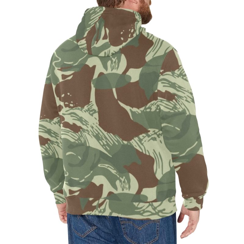 rhodesian brushstroke v3 camouflage Men's Long Sleeve Fleece Hoodie ...